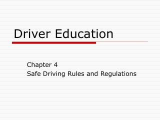 PPT - Driver Education PowerPoint Presentation, free download - ID:1732388
