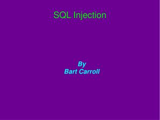 PPT - SQL Injection PowerPoint Presentation, free download - ID:1738551