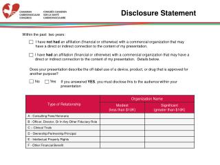 PPT - Disclosure Statement: PowerPoint Presentation - ID:4690636