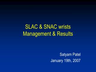 PPT - SLAC & SNAC wrists Management & Results PowerPoint Presentation ...