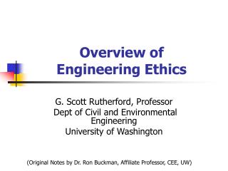 PPT - Overview of Engineering Ethics PowerPoint Presentation, free download - ID:1776968