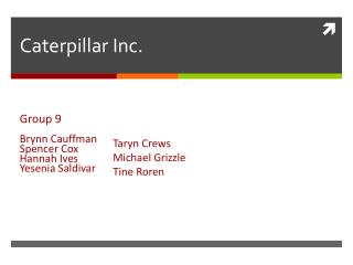 PPT - Caterpillar Inc. PowerPoint Presentation, free download - ID:1789089