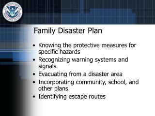 PPT - Family Disaster Plan PowerPoint Presentation, free download - ID ...