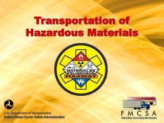 PPT - Transportation of Hazardous Materials PowerPoint Presentation ...