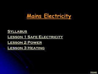 PPT - Mains Electricity PowerPoint Presentation, free download - ID:1805660
