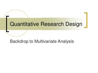 PPT - Quantitative Research Design PowerPoint Presentation, free ...