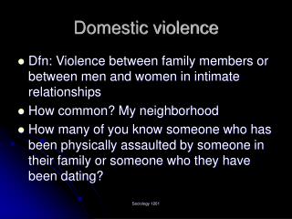 PPT - Domestic violence PowerPoint Presentation, free download - ID:1815955