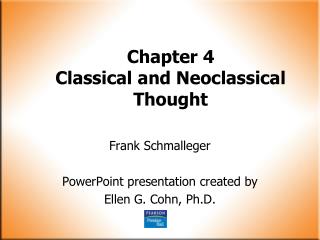 PPT - Chapter 4 Classical and Neoclassical Thought PowerPoint ...
