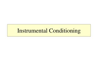 PPT - Instrumental Conditioning PowerPoint Presentation, free download ...