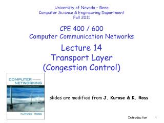 PPT - Lecture 14 Transport Layer (Congestion Control) PowerPoint ...