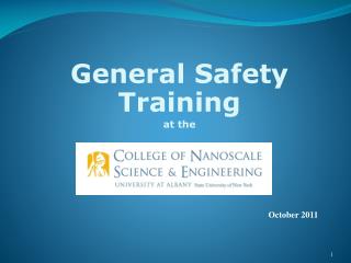 PPT - General Safety Training at the PowerPoint Presentation, free ...