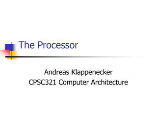 PPT - The Processor PowerPoint Presentation, free download - ID:1833511