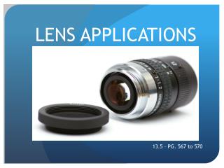 PPT - LENS APPLICATIONS PowerPoint Presentation, free download - ID:1839004