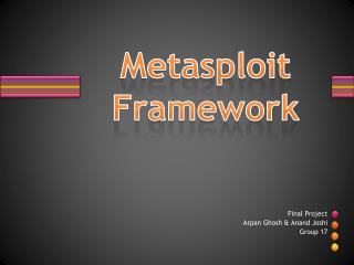 PPT - Metasploit Framework PowerPoint Presentation, free download - ID ...