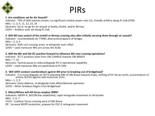 PPT - CCIRs: PRIORITY INTELLIGENCE REQUIREMENTS (PIRS) PowerPoint ...