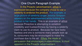 PPT - One Chunk Paragraph Example PowerPoint Presentation, free ...