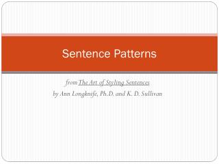 PPT - Sentence Patterns PowerPoint Presentation, free download - ID:1853056
