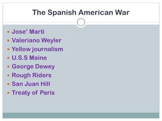 PPT - The Spanish American War PowerPoint Presentation, free download ...