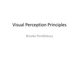 PPT - Visual Perception Principles PowerPoint Presentation, free ...