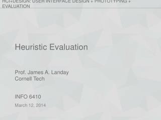 PPT - Heuristic Evaluation PowerPoint Presentation, free download - ID ...