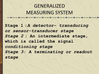 PPT - GENERALIZED MEASURING SYSTEM PowerPoint Presentation, free ...