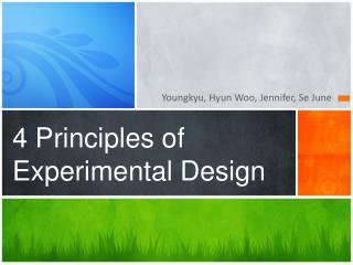 PPT - 4 Principles of Experimental Design PowerPoint Presentation, free ...