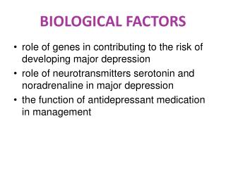PPT - BIOLOGICAL FACTORS PowerPoint Presentation, free download - ID ...
