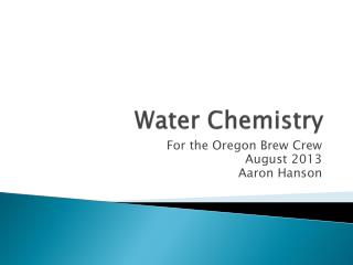 PPT - Water Chemistry PowerPoint Presentation - ID:821611