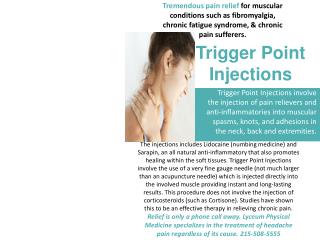 PPT - Trigger Point Injections involve the injection of pain relievers ...
