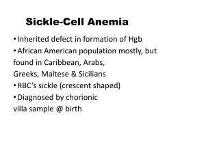 PPT - Sickle-Cell Anemia PowerPoint Presentation, free download - ID ...