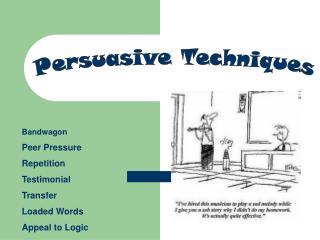 PPT - Persuasive Techniques PowerPoint Presentation, free download - ID ...