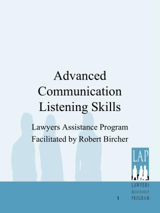PPT - Advanced Communication Listening Skills PowerPoint Presentation ...