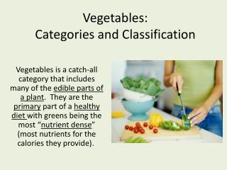 PPT - Vegetables: Categories and Classification PowerPoint Presentation ...