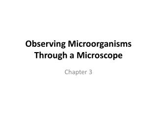 PPT - Observing Microorganisms Through a Microscope PowerPoint ...