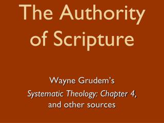 PPT - The Authority of Scripture PowerPoint Presentation, free download ...