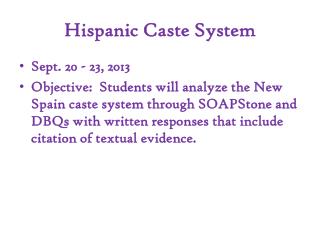 PPT - Hispanic Caste System PowerPoint Presentation, free download - ID ...