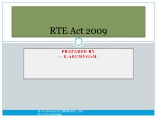 PPT - RTE Act 2009 PowerPoint Presentation, free download - ID:2021704
