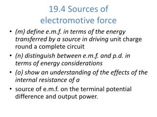 PPT - 19.4 Sources of electromotive force PowerPoint Presentation, free ...