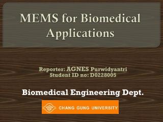 PPT - MEMS for Biomedical Applications PowerPoint Presentation, free ...