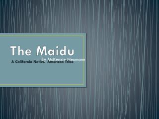 PPT - The Maidu A California Native American Tribe PowerPoint ...