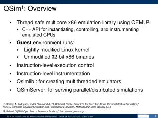 PPT - QSim 1 : Overview PowerPoint Presentation, free download - ID:2056685