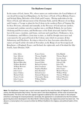 PPT - The Mayflower Compact PowerPoint Presentation, free download - ID ...