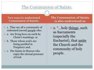 PPT - Communion of Saints PowerPoint Presentation - ID:2093687