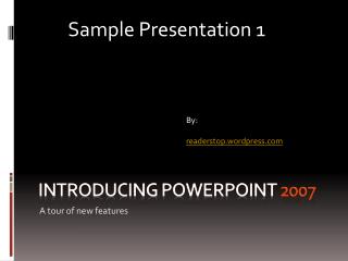 PPT - Introducing PowerPoint 2007 PowerPoint Presentation, free ...