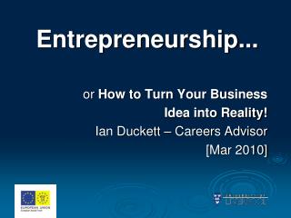 PPT - Entrepreneurship... PowerPoint Presentation, free download - ID ...
