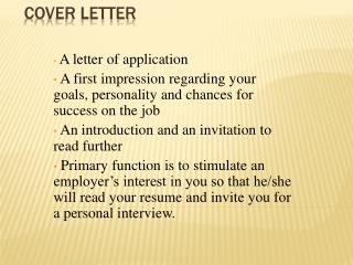 PPT - Cover Letter PowerPoint Presentation, free download - ID:2097182
