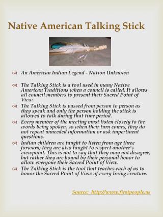 PPT - Native American Talking Stick PowerPoint Presentation, free ...
