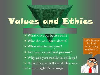 PPT - Values and Ethics PowerPoint Presentation, free download - ID:2114670