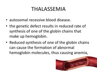 PPT - THALASSEMIA PowerPoint Presentation, free download - ID:2128667