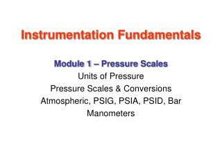 PPT - Instrumentation Fundamentals PowerPoint Presentation, free ...